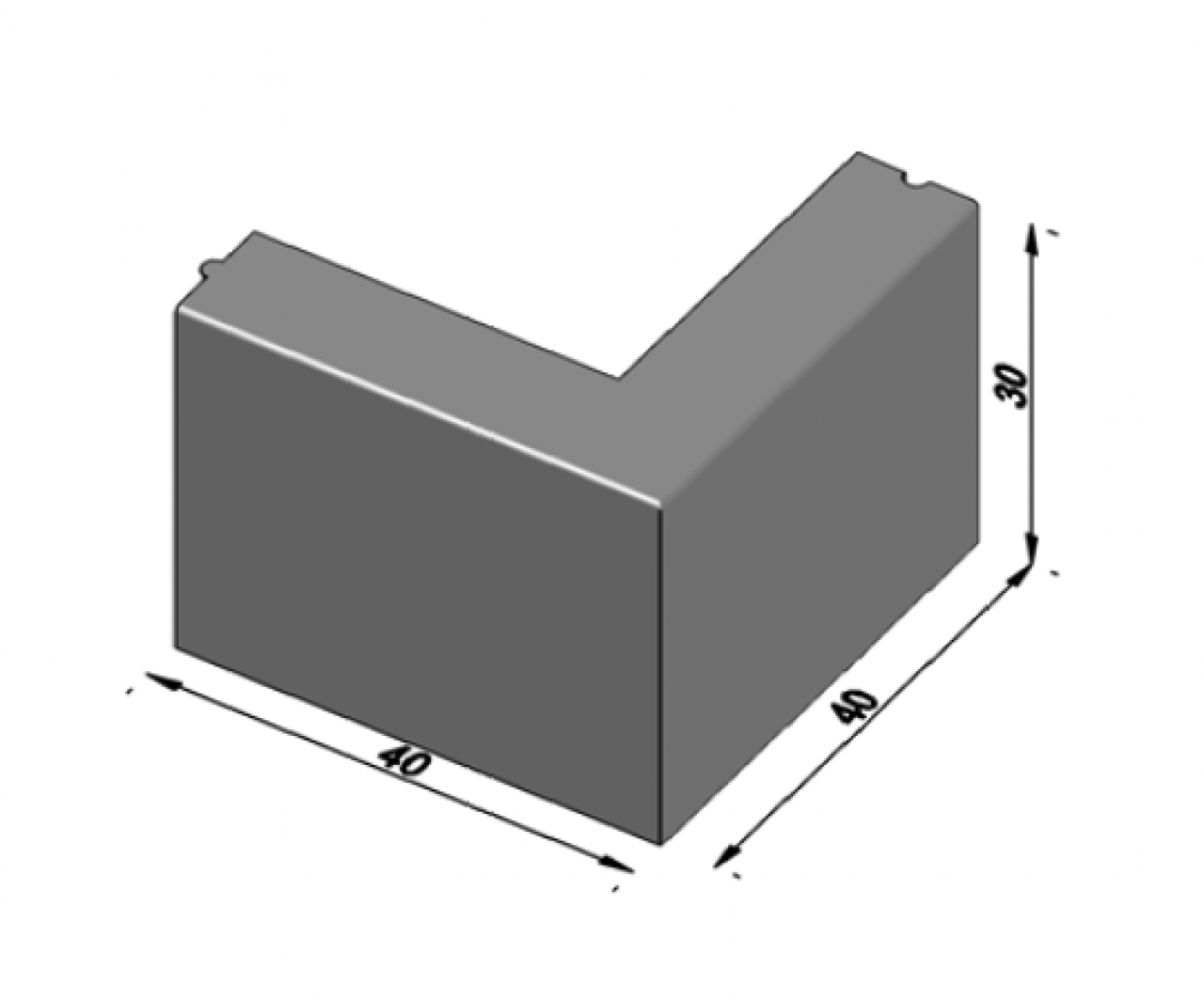 Hoekstukken 10x30